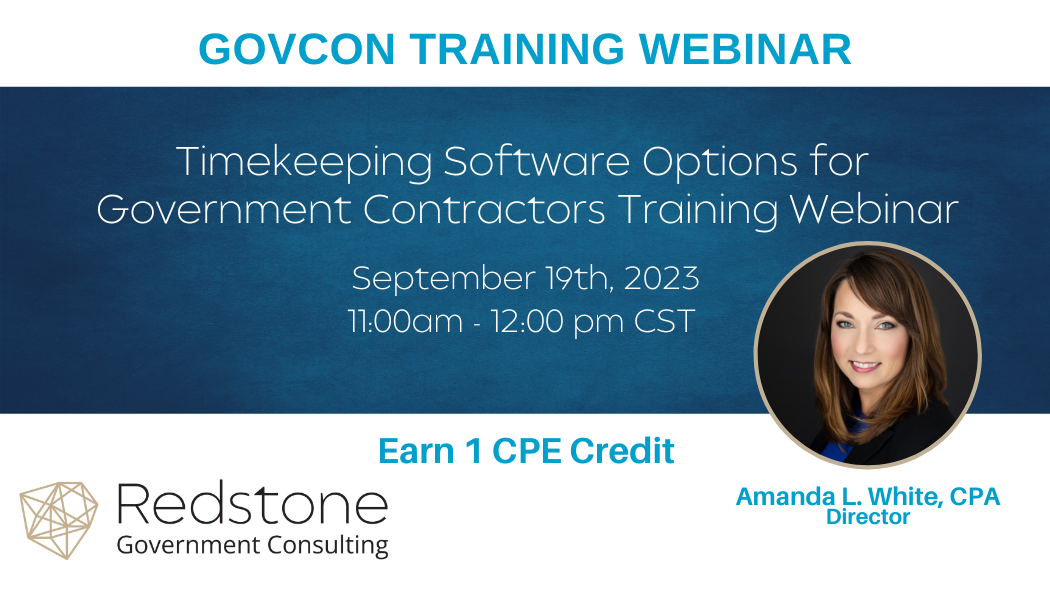 Timekeeping Software Options for Government Contractors Training Webinar